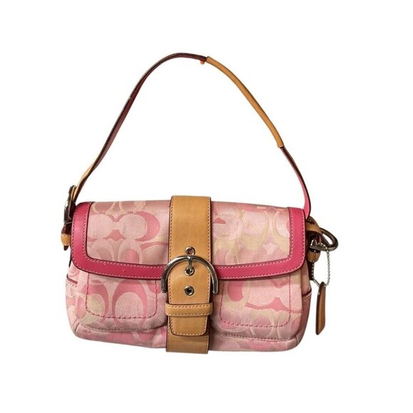 Coach | Bags | Coach Vintage Y2k Pink Soho Boho Signature Canvas ...